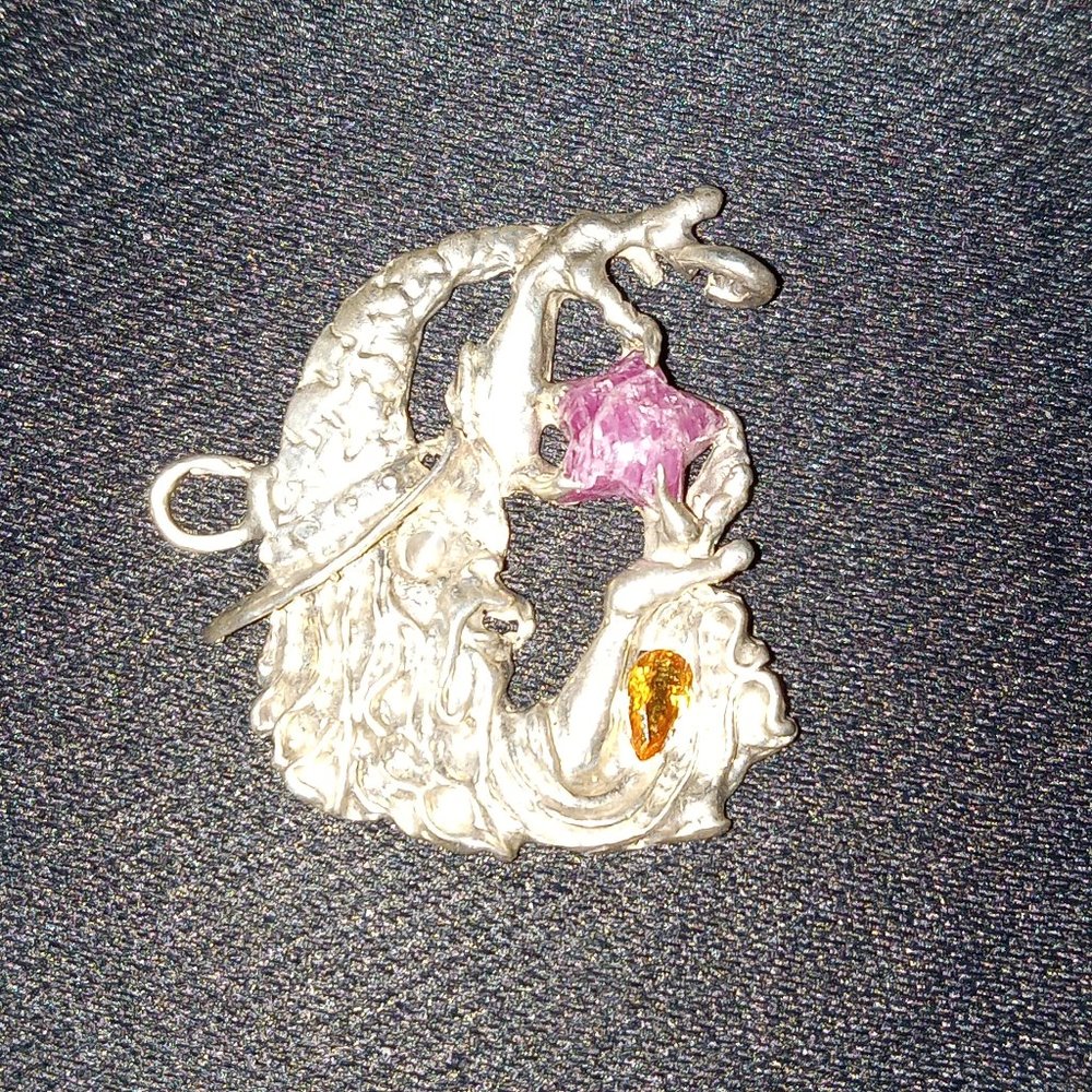 Handcrafted Solid Sterling Silver Wizard Moon Sapphir… - Gem